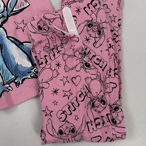Disney | Pajamas | George At Asda Disney Stitch Pink Girls Pajamas Set ...
